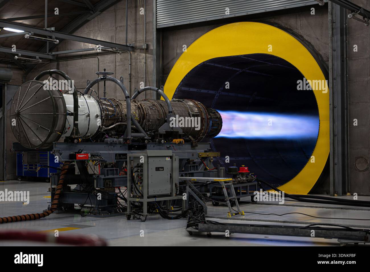 A U.S. Air Force F-15E Strike Eagle F100-PW-229 engine undergoes ...