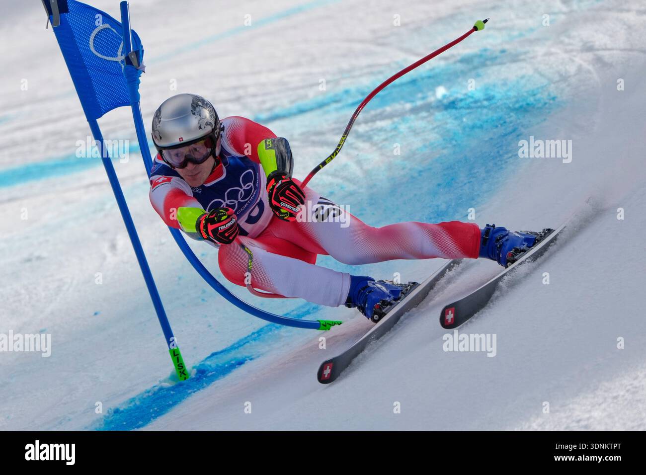 Switzerland's Marco Odermatt speeds down the course, during a men's ...