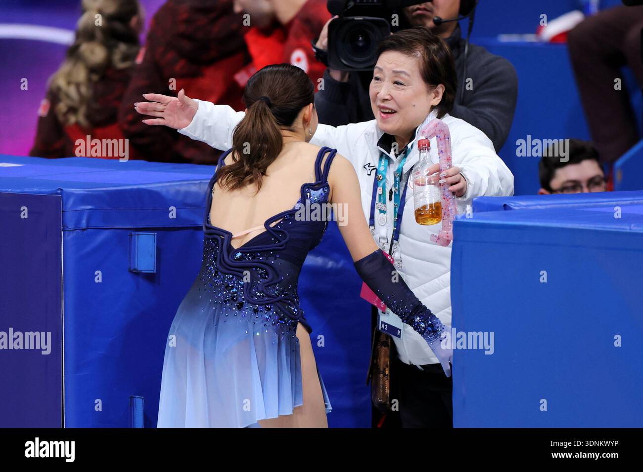 (L-R) Kaori Sakamoto (JPN), Sonoko Nakano coach, FEBRUARY 6, 2026 ...