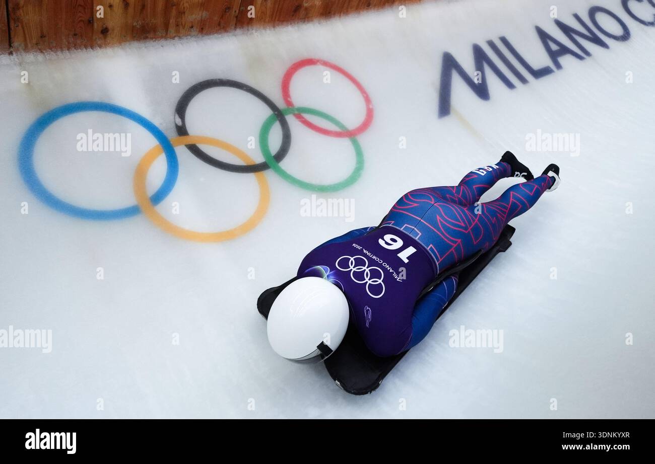Great Britain's Amelia Coltman during the Women's Skeleton Training at ...