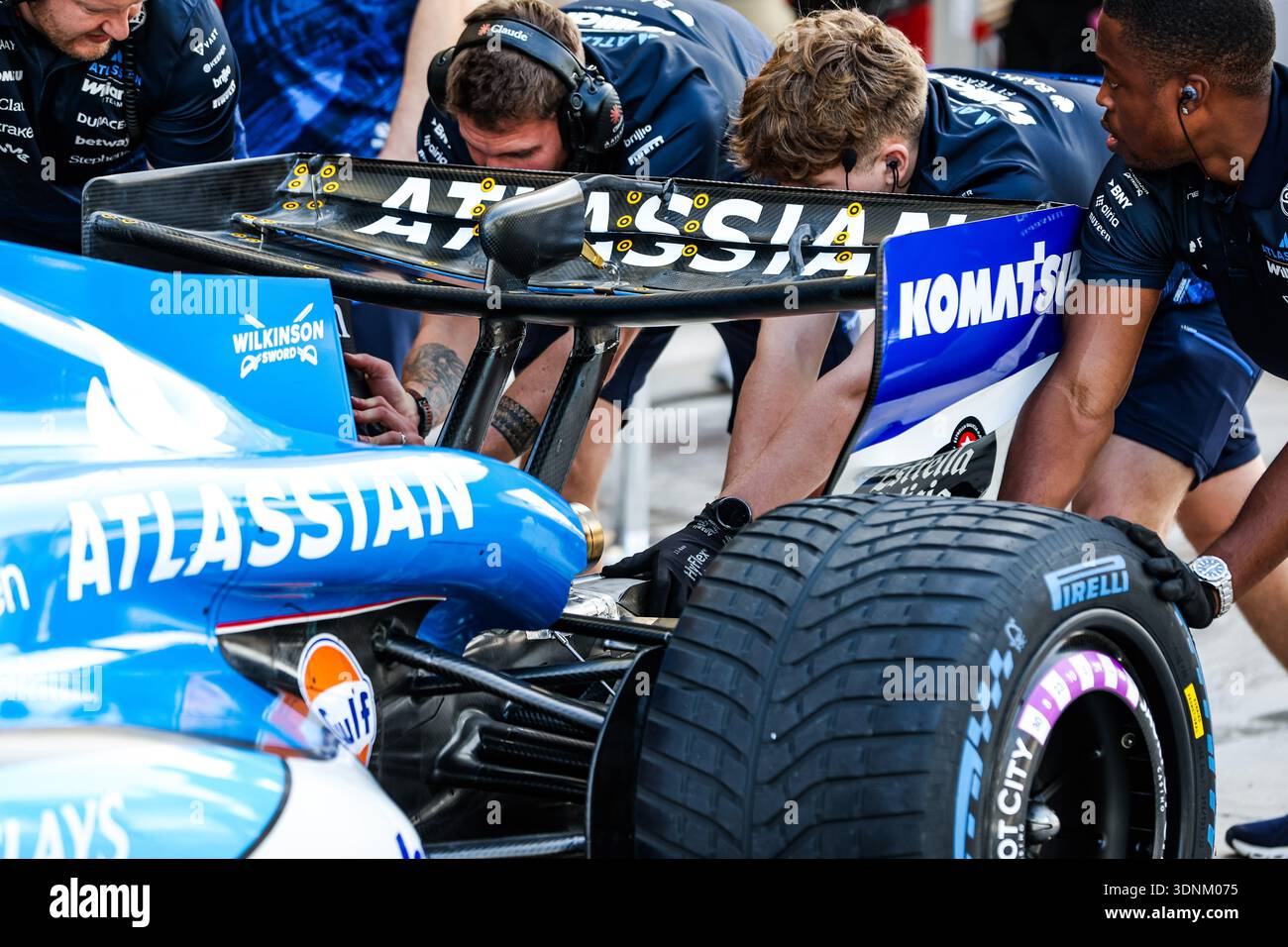 Williams F1 Team FW48, mechanical detail of rear wing during the ...