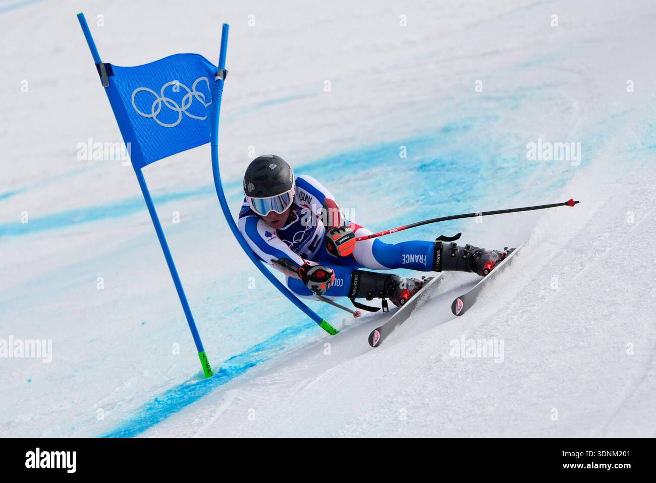 France's Alban Elezi Cannaferina speeds down the course, during a men's ...