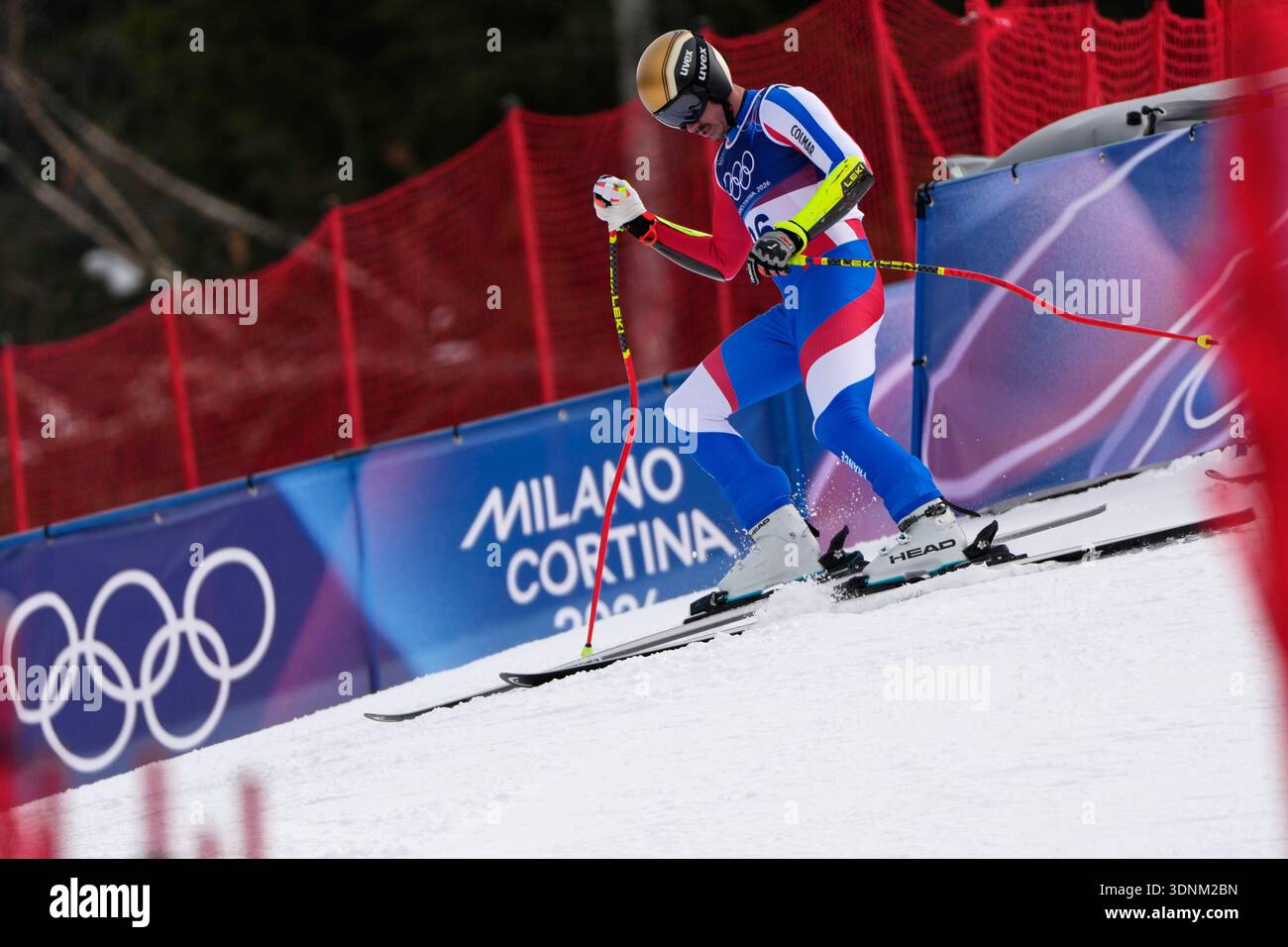 France's Nils Alphand stands on the course after failing to finish a ...