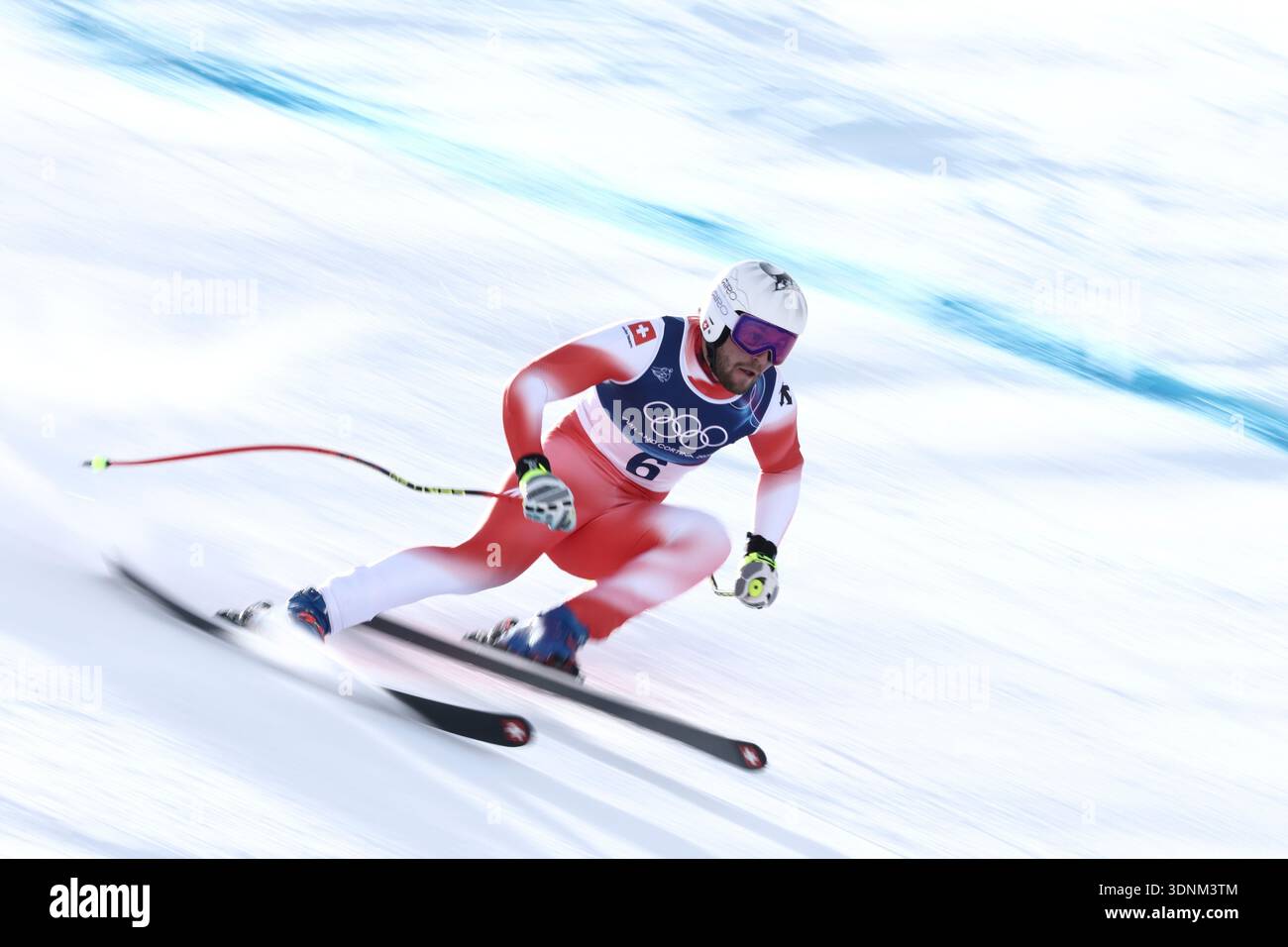 Switzerland's Alexis Monney speeds down the course during an alpine ski ...