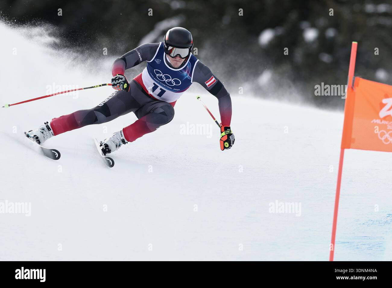 Austria's Stefan Babinsky speeds down the course during an alpine ski ...