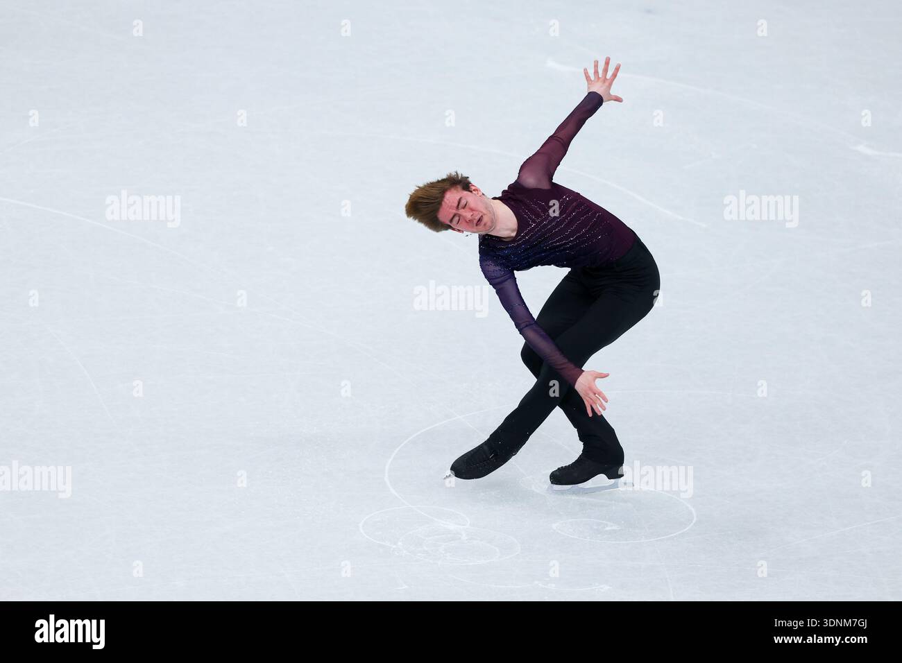 Edward Appleby of Great Britain competes during the Figure Skating Team ...