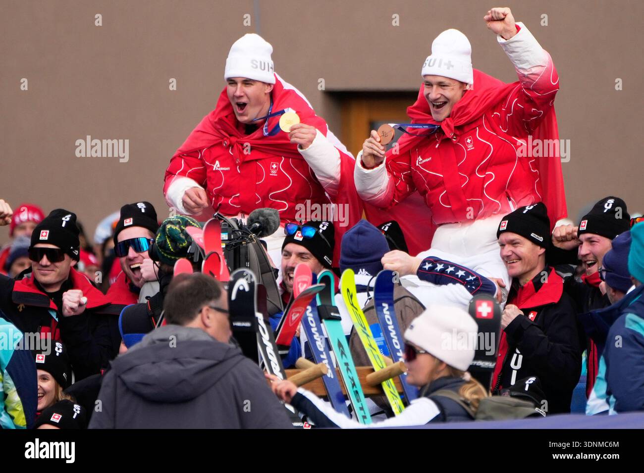 Switzerland's Franjo von Allmen, gold medalist in an alpine ski, men's ...
