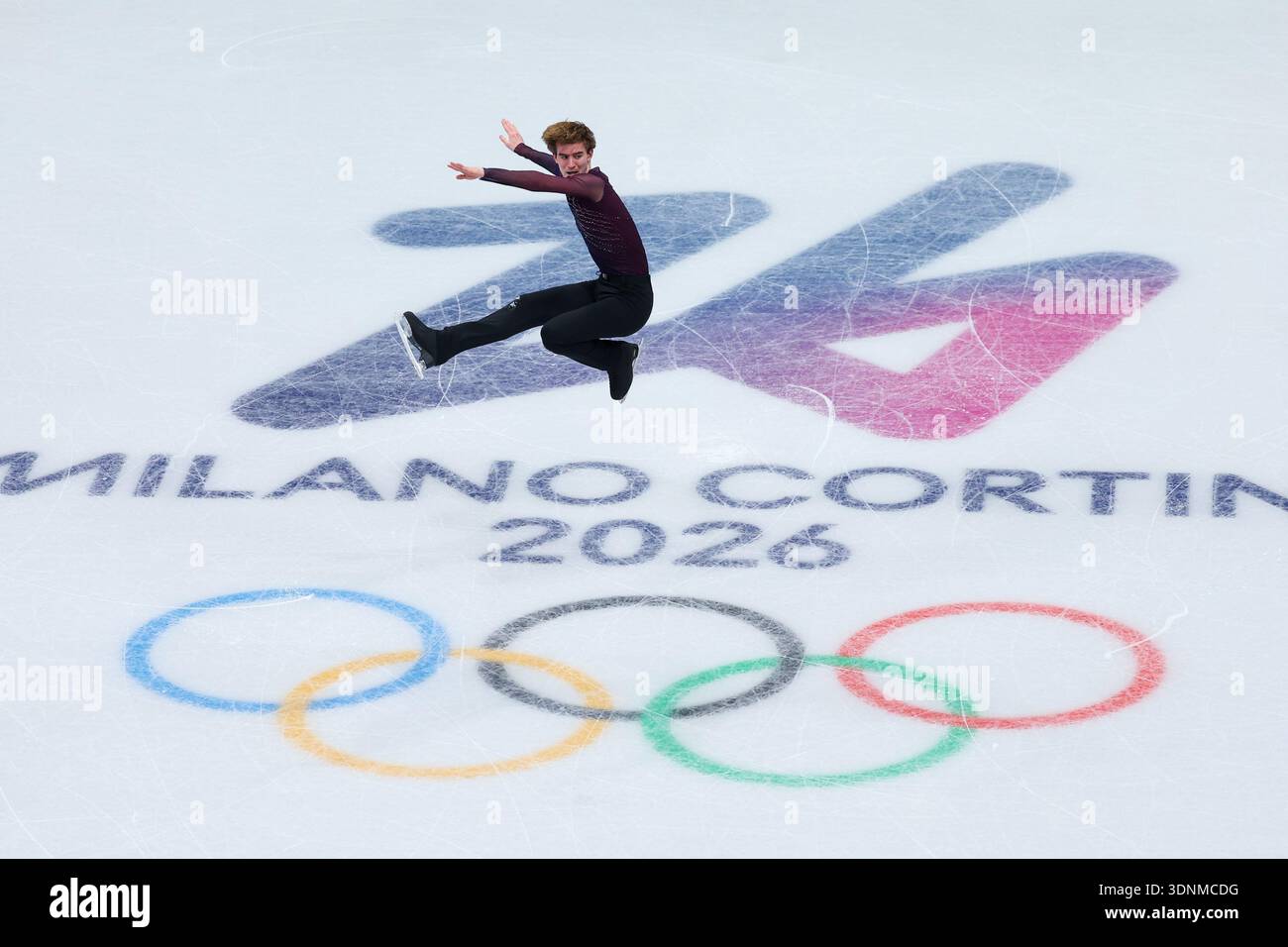 Edward Appleby of Great Britain competes during the Figure Skating Team ...