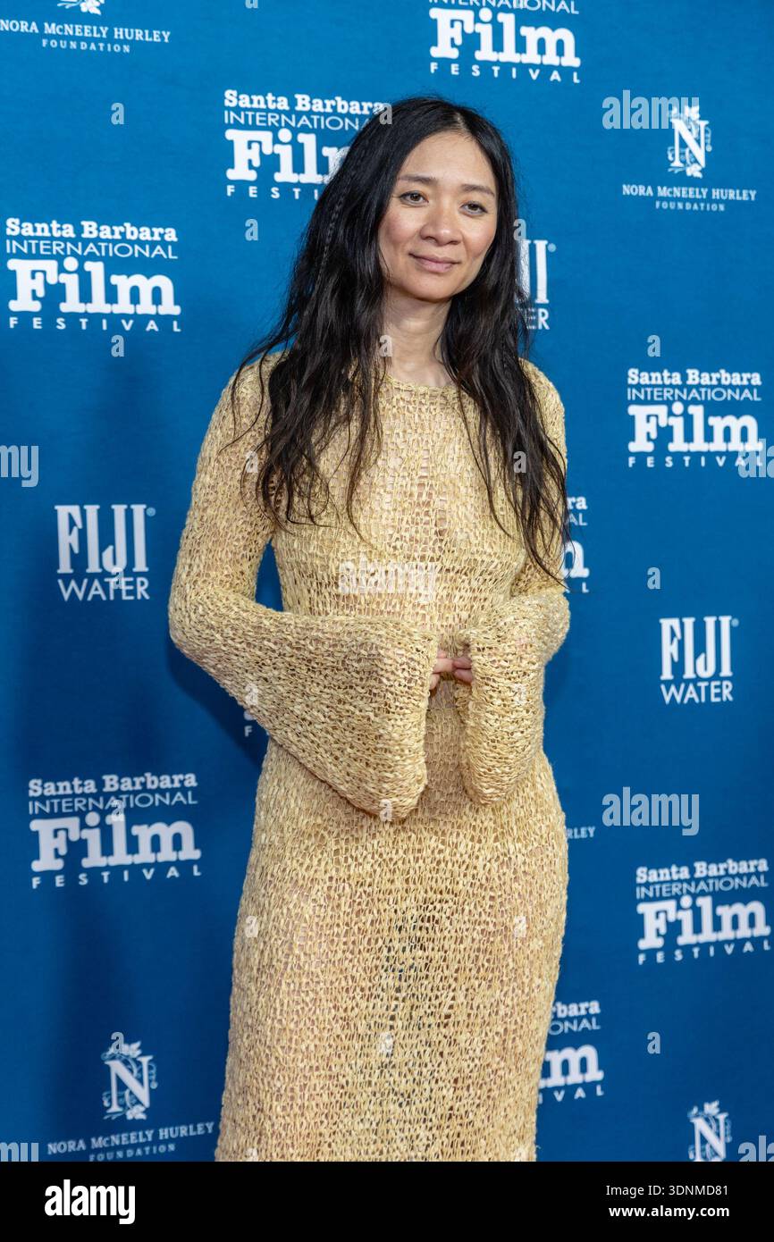 Chloé Zhao arrives at the 41st Santa Barbara International Film ...