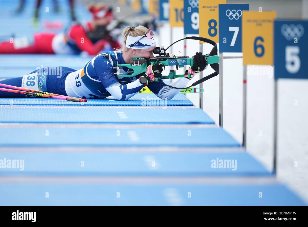 Suvi Minkkinen, of Finland, competes in the women's 15-kilometer ...