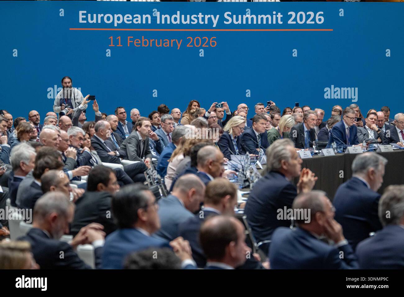 People attend the European Industry Summit in Antwerp on Wednesday 11 ...