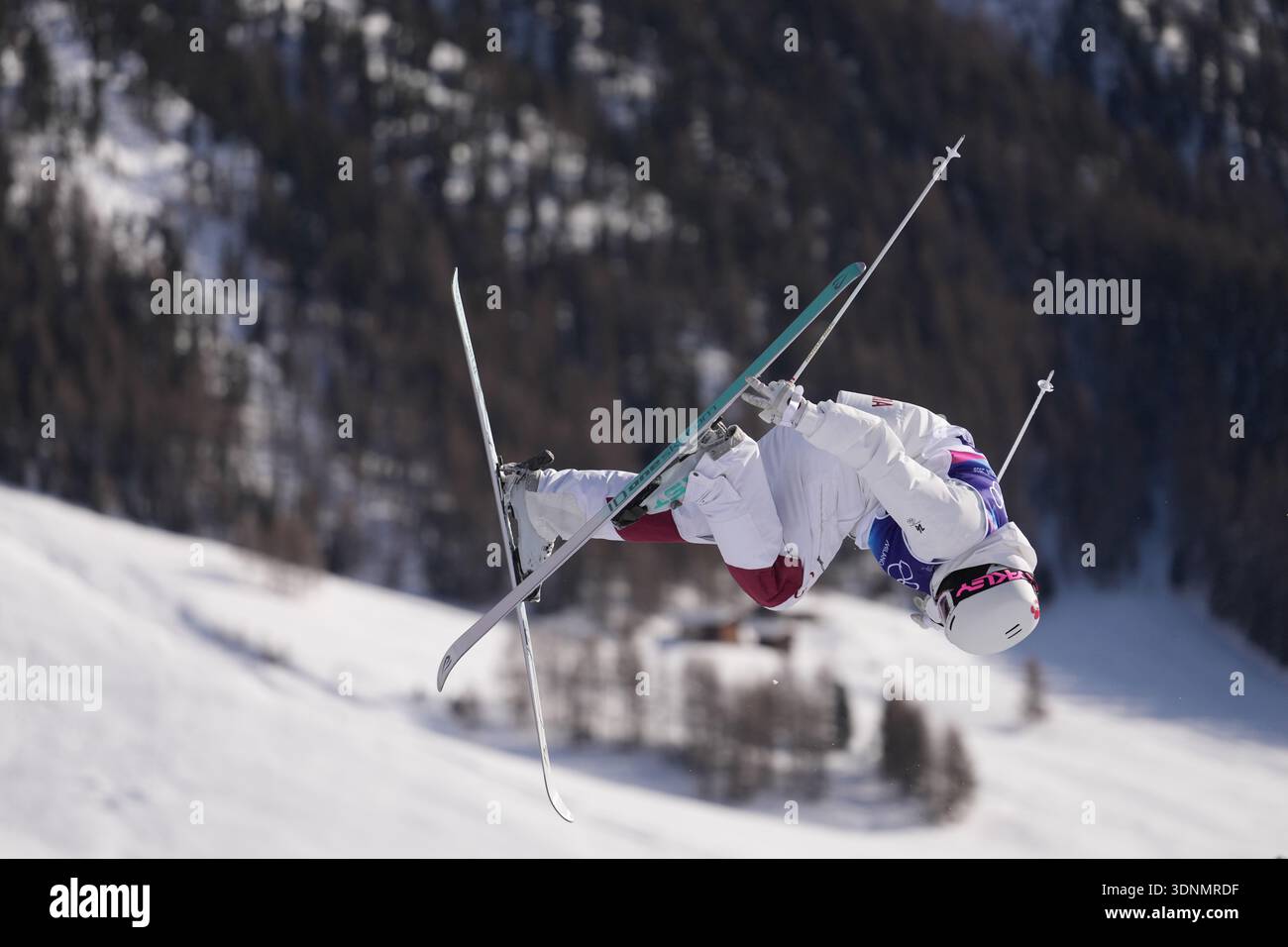 Austria's Avital Carroll competes during the women's freestyle skiing ...