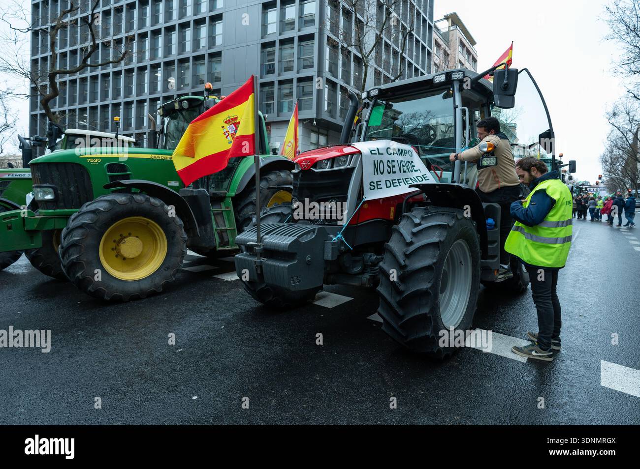 Spanish farmers protest with tractors against EU-Mercosur trade deal ...