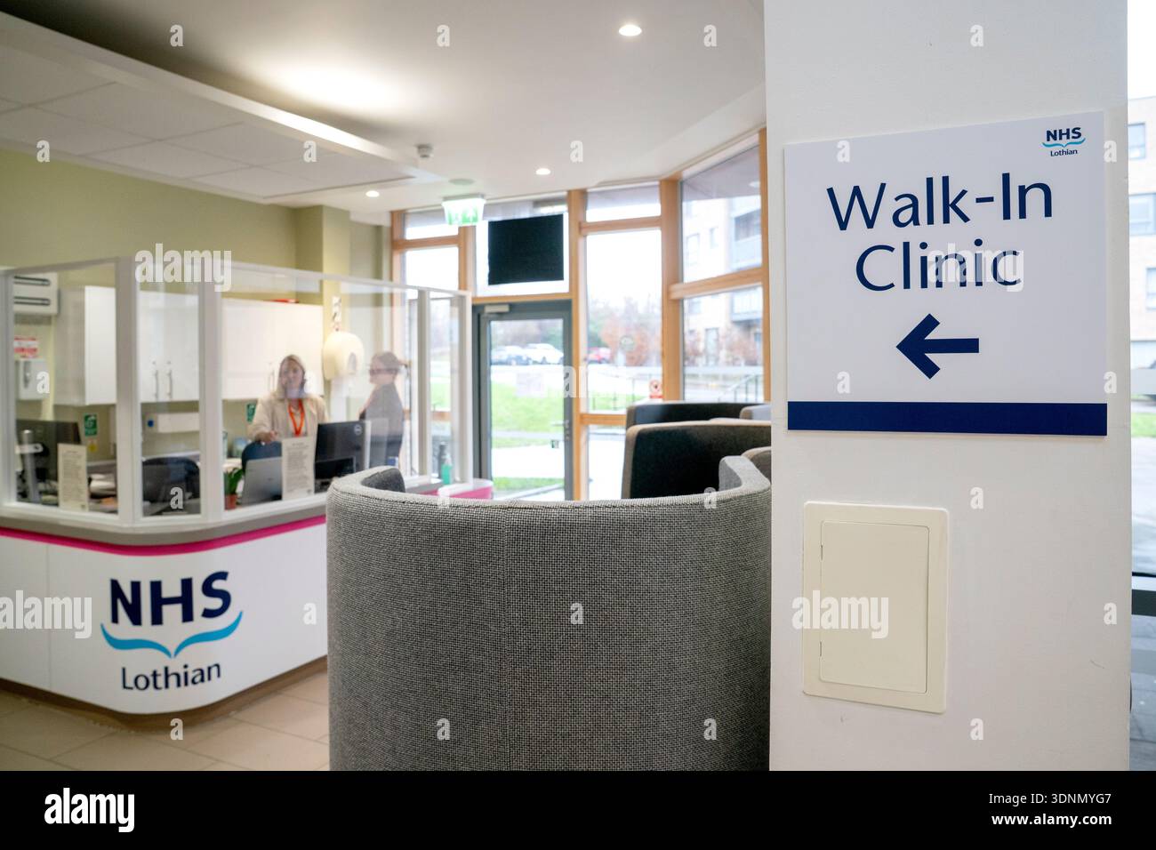 Reception area of the first GP walk-in clinic at Wester Hailes Healthy ...