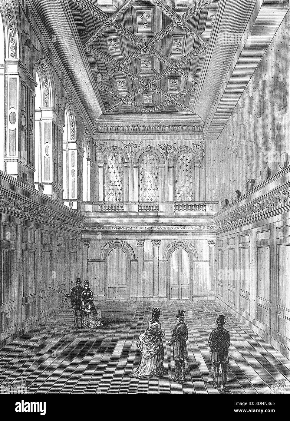 Interior of the haberdashers hall in maiden lane hi-res stock ...