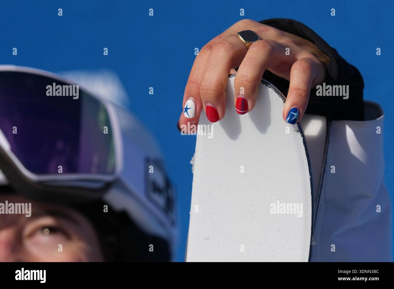 United States' Jaelin Kauf waits for her score during the women's ...