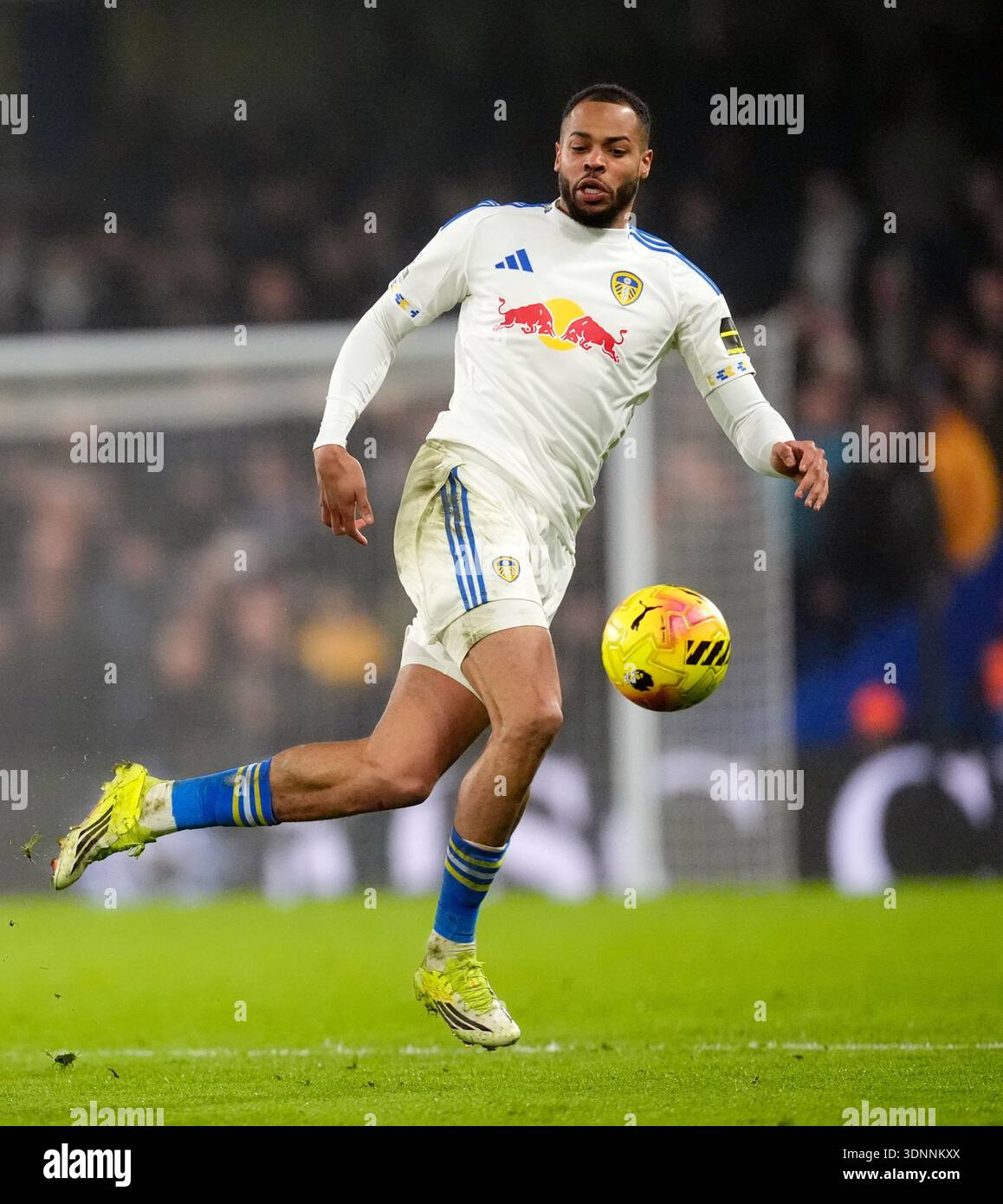 Leeds United's Lukas Nmecha during the Premier League match at Stamford ...