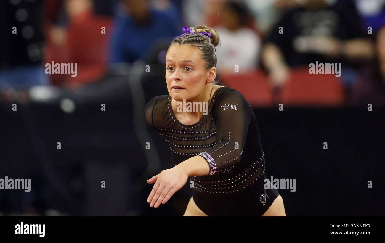 Iowa State gymnast Madelyn Manternach performs her floor exercise ...