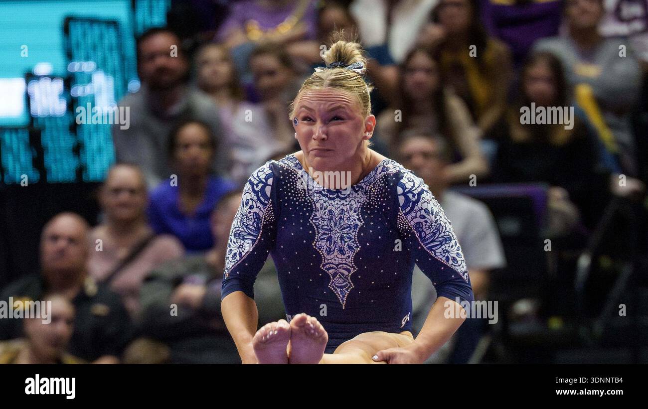 Penn State gymnast Jessica Johanson performs a floor exercise during an ...
