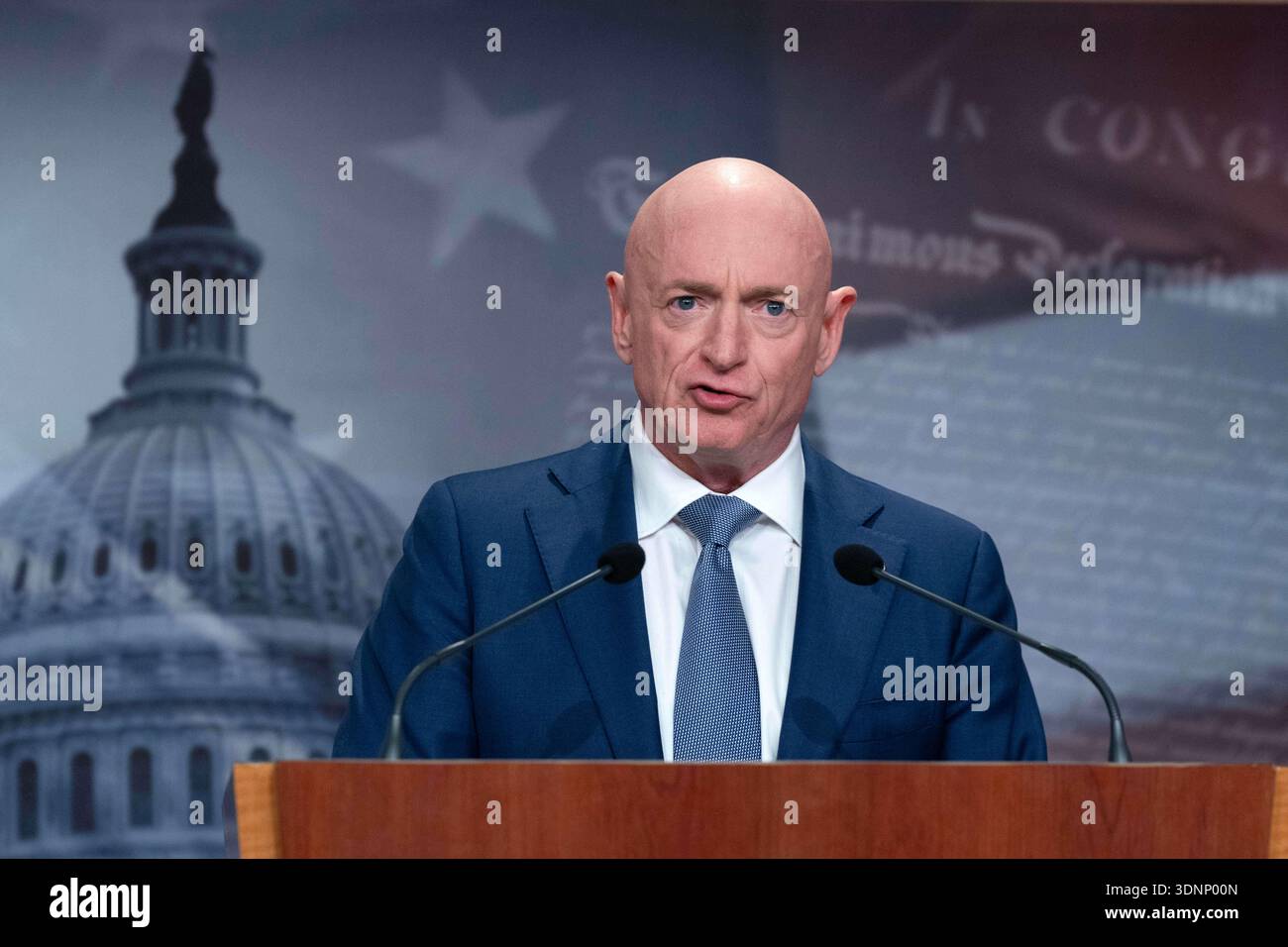 Sen. Mark Kelly, D-Ariz., speaks during a news conference at Capitol ...