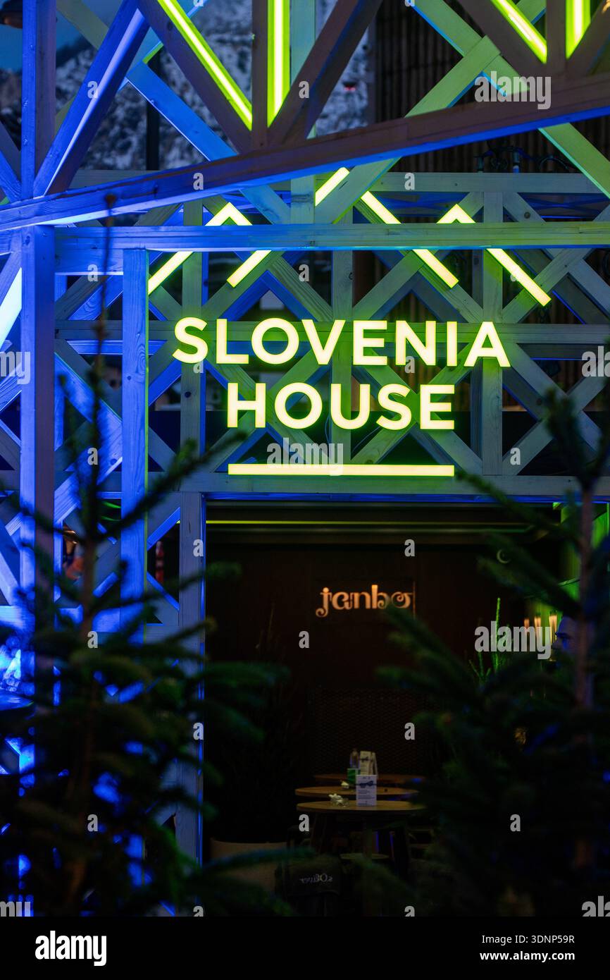 Curtain, Italy. 11th Feb, 2026. Slovenian House in the Janbo Club ...