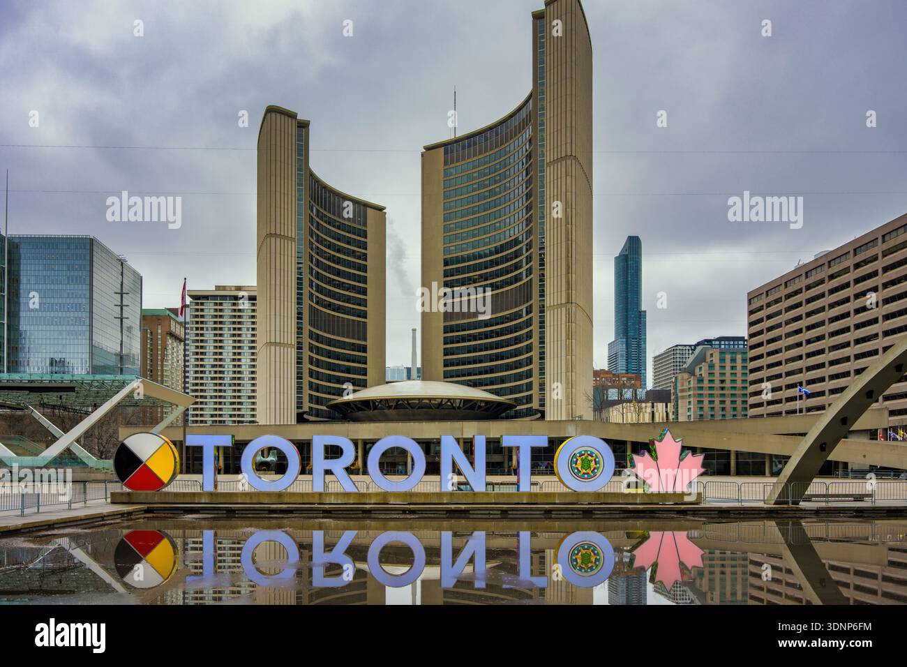 Nathan Phillips Square features the iconic Toronto sign in front of ...