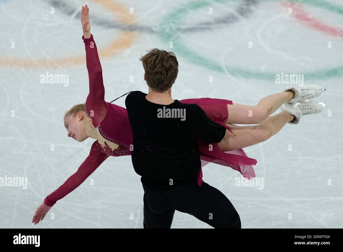 Milla Ruud Reitan and Nikolaj Majorov of Sweden compete during the free ...