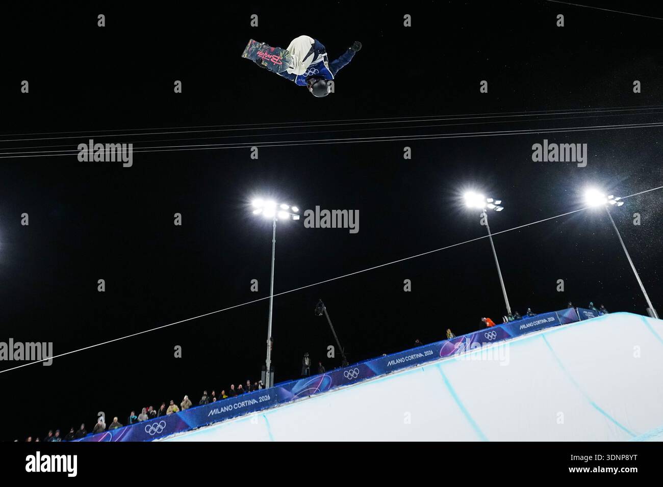 Japan's Ayumu Hirano competes during the men's snowboarding halfpipe ...