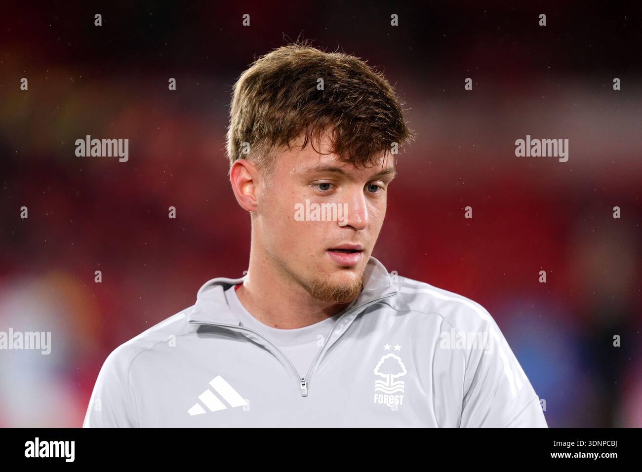Nottingham Forest's Luca Netz ahead of the Premier League match at the ...
