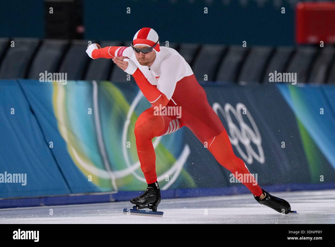 Damian Zurek of Poland competes in the men's 1,000 meters speedskating ...