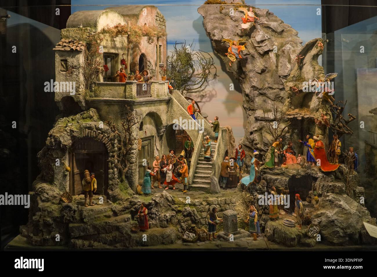 Neapolitan Nativity Scene / Presepe Napoletano. Detailed Italian folk ...