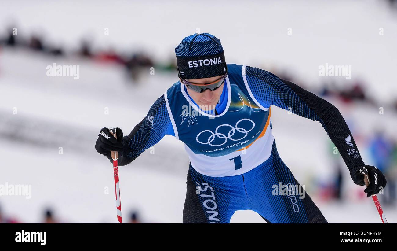 Kristjan Ilves, of Estonia, competes in the Nordic Combined Individual ...