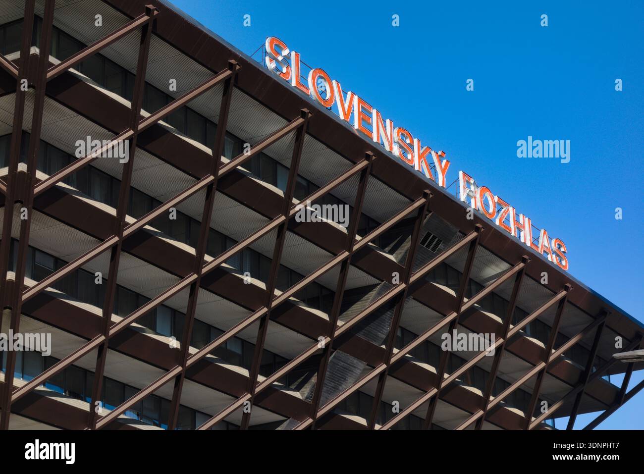 Slovak Radio Building, shaped as an inverted pyramid and one of ...