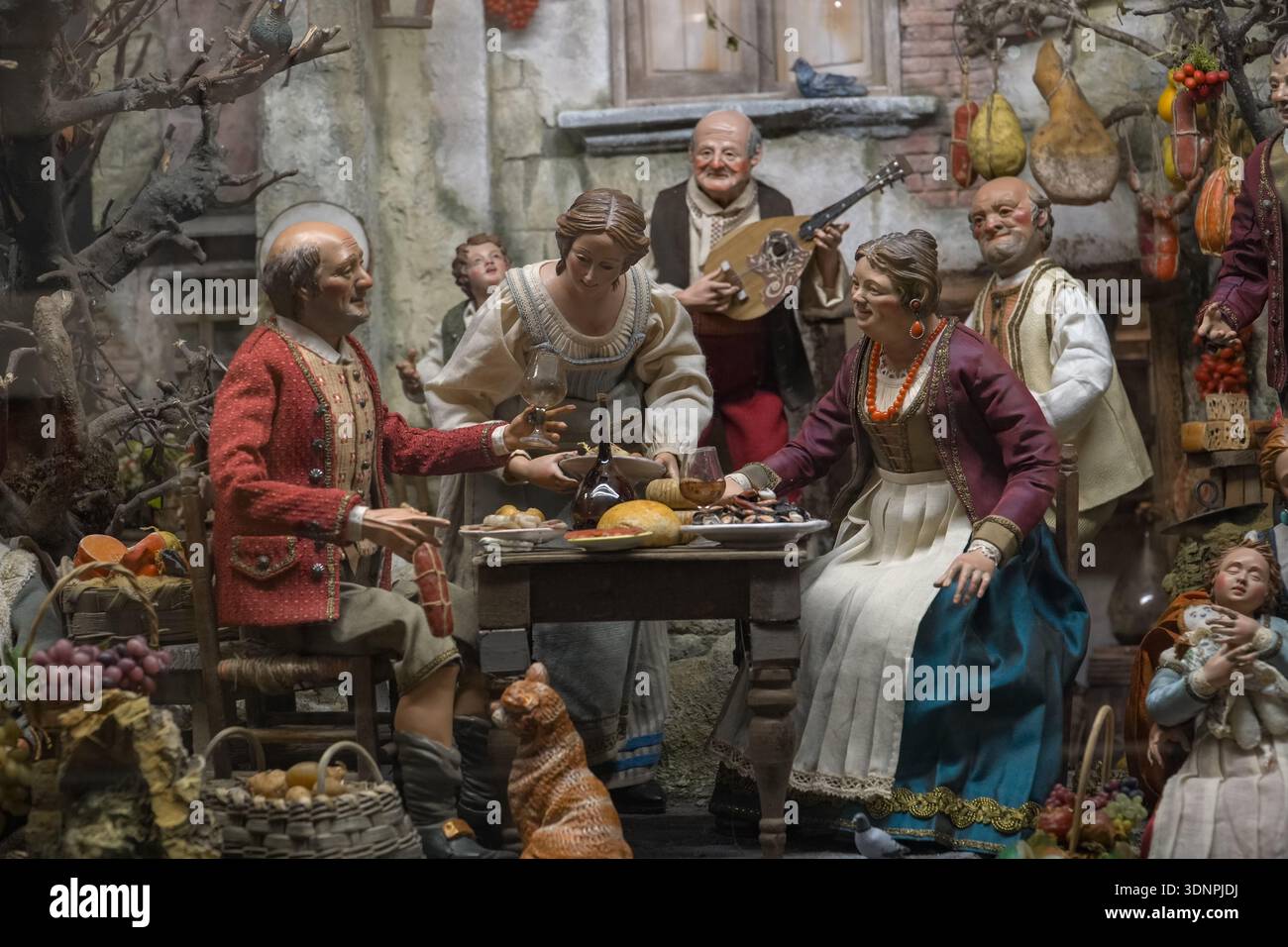 Presepe Napoletano, Neapolitan Nativity Scene. Detailed craftsmanship ...
