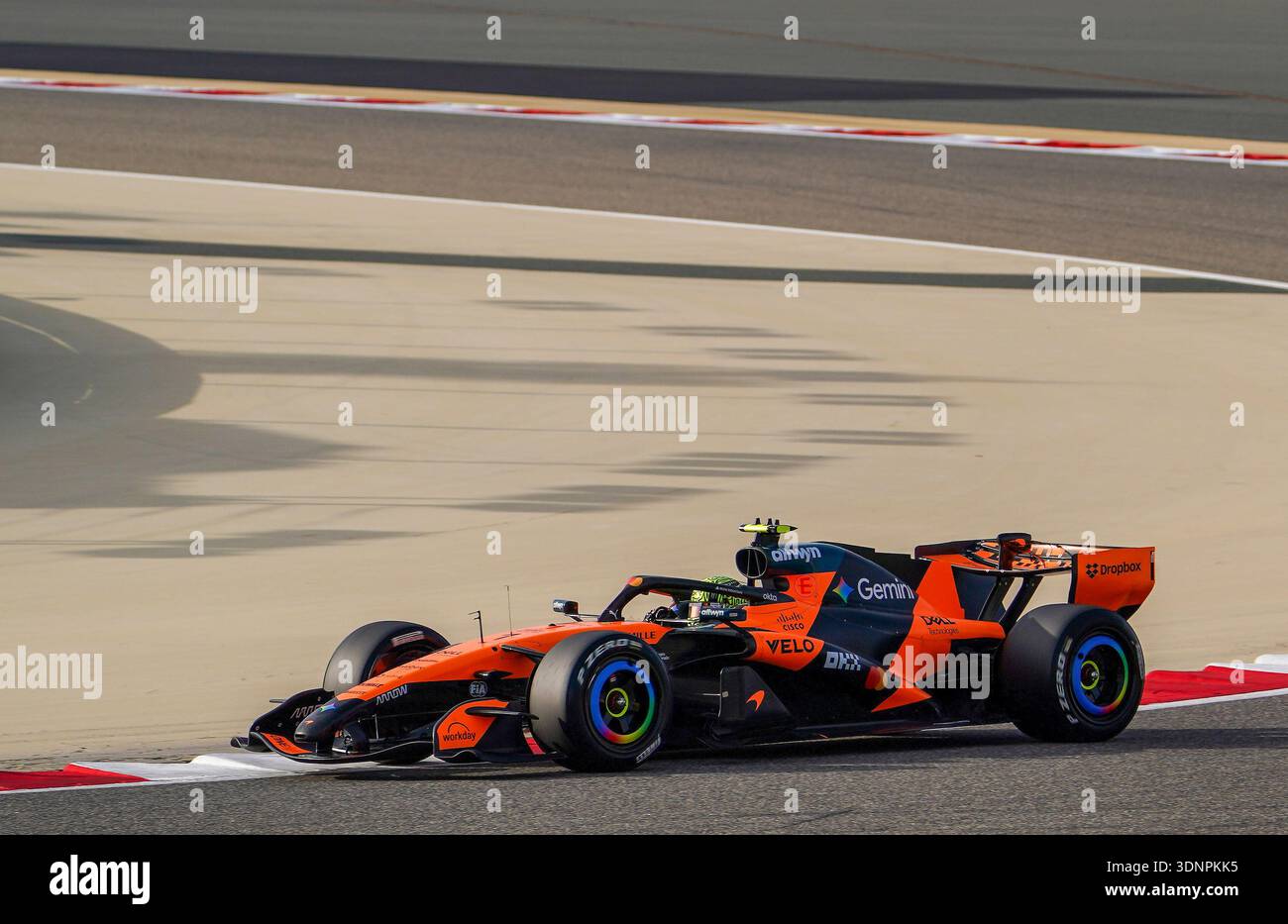 Lando Norris 1 (GBR) McLaren, on track during the Formula 1 Aramco Pre ...