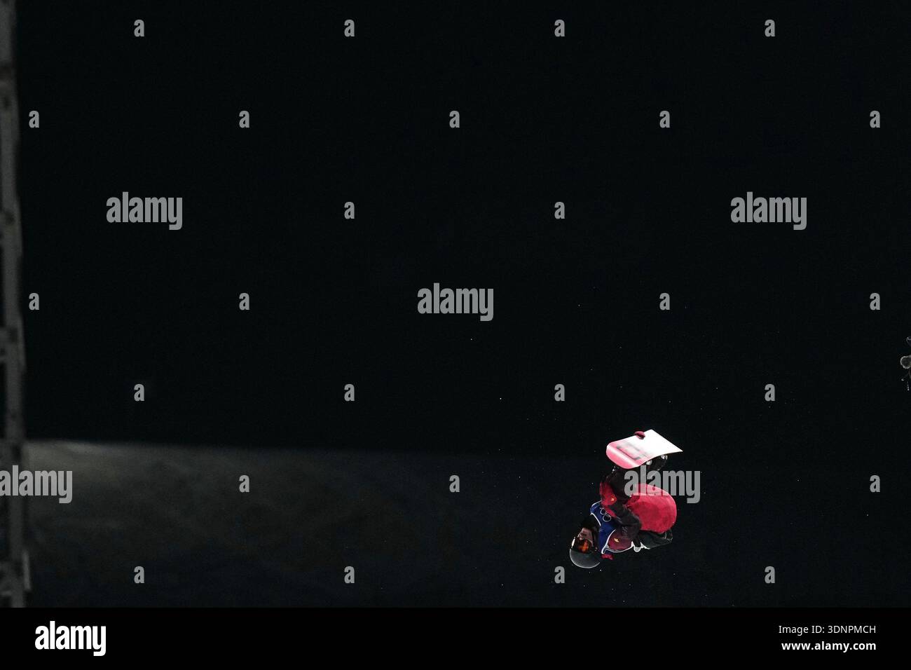 China's Wang Ziyang competes during the men's snowboarding halfpipe ...