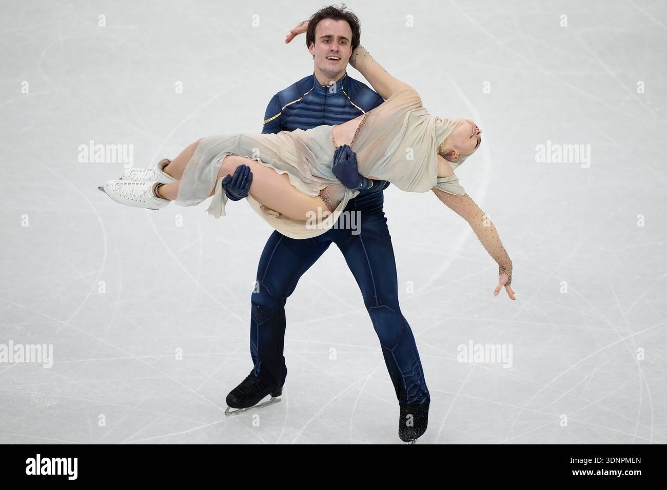 Olivia Smart and Tim Dieck of Spain compete during the ice dancing free ...