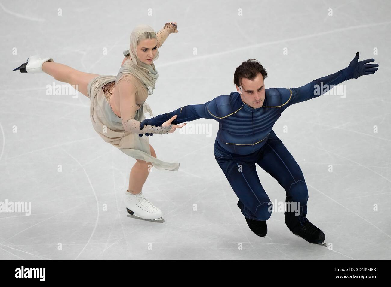 Olivia Smart and Tim Dieck of Spain compete during the ice dancing free ...
