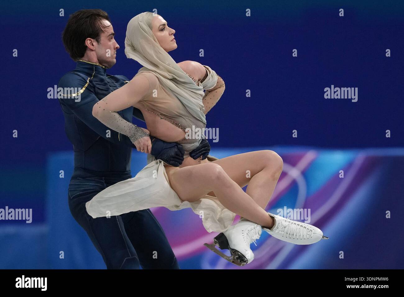 Olivia Smart and Tim Dieck of Spain compete during the ice dancing free ...