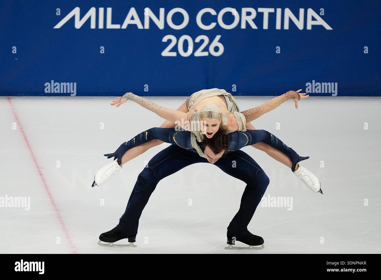 Olivia Smart and Tim Dieck of Spain compete during the ice dancing free ...