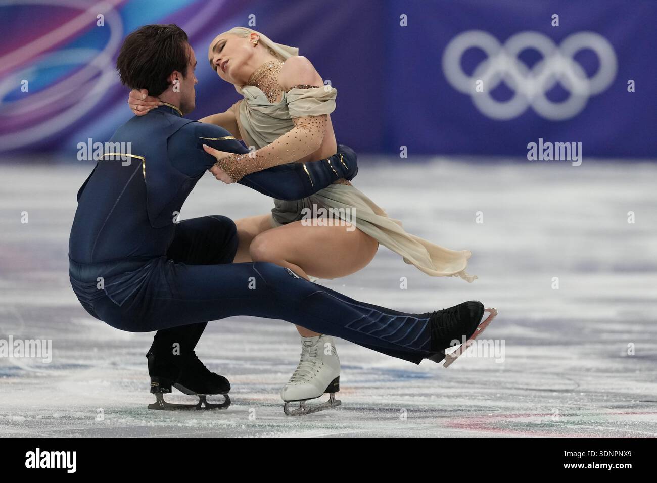 Olivia Smart and Tim Dieck of Spain compete during the ice dancing free ...