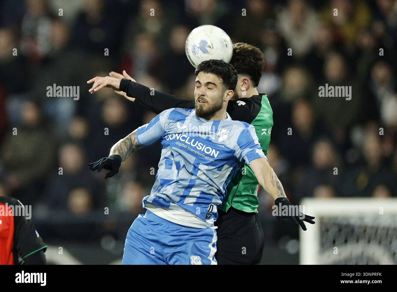 NIJMEGEN - (l-r) Angel Alarcon of FC Utrecht, Ahmetcan Kaplan of NEC ...