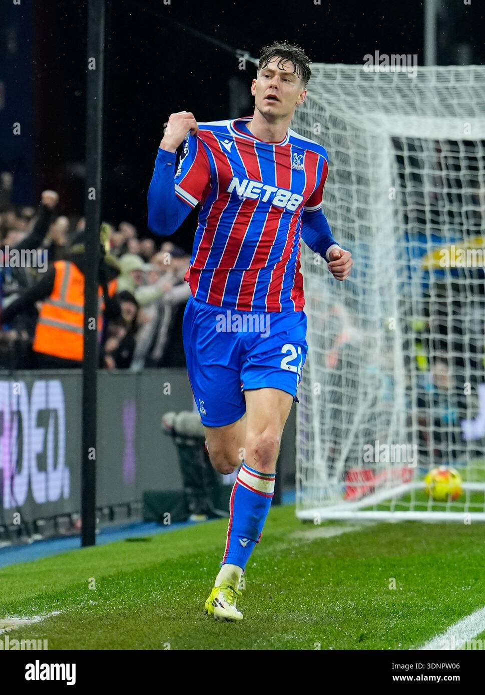 Crystal Palace's Jorgen Strand Larsen celebrates after scoring their ...