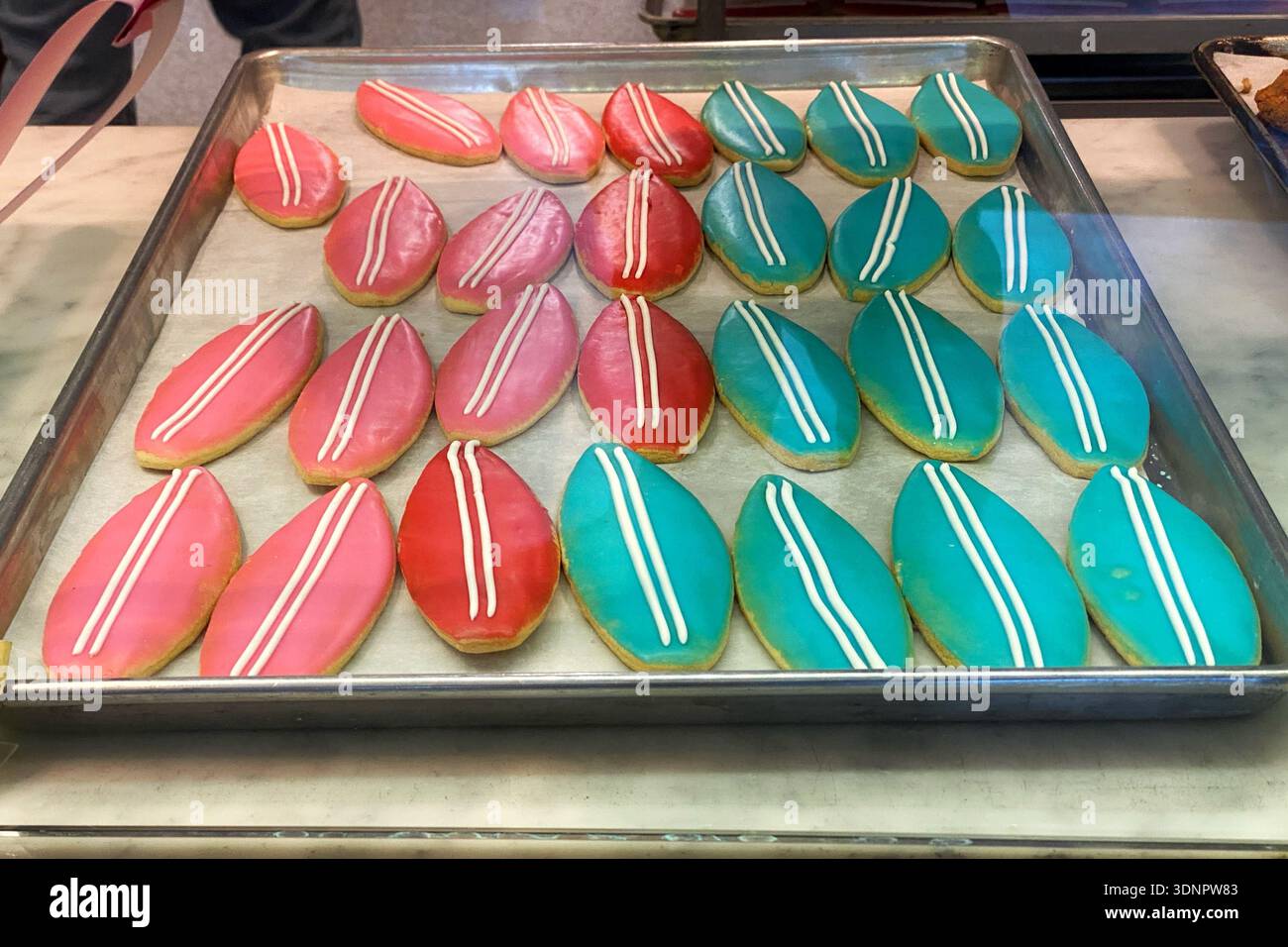 Tray bake surfboard biscuits in a store at Manhattan Beach, Los Angeles ...