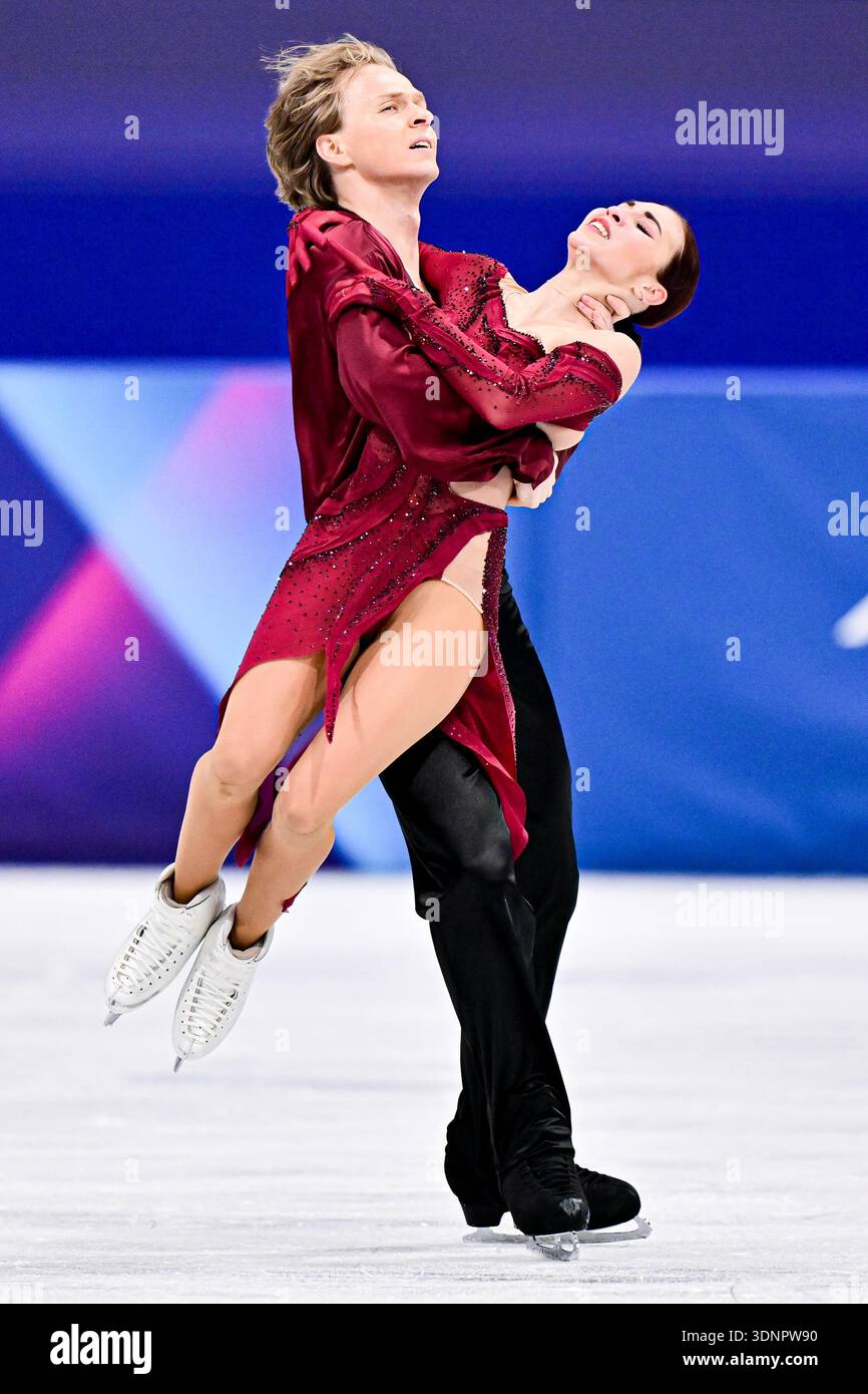 Diana DAVIS & Gleb SMOLKIN (GEO), during Ice Dance Free Dance, at the ...