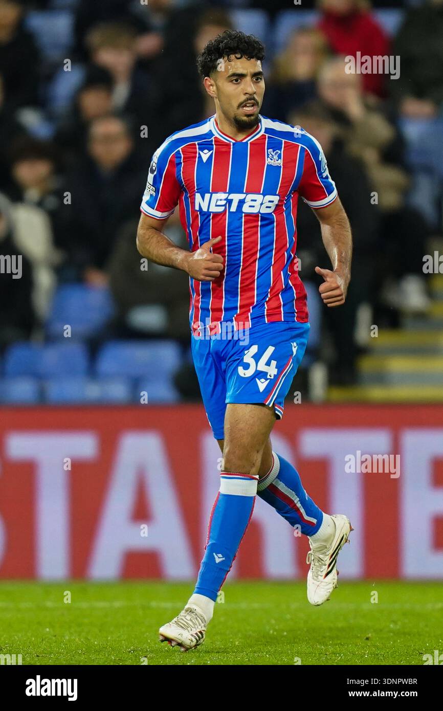 Chadi Riad of Crystal Palace during the Crystal Palace v Burnley ...