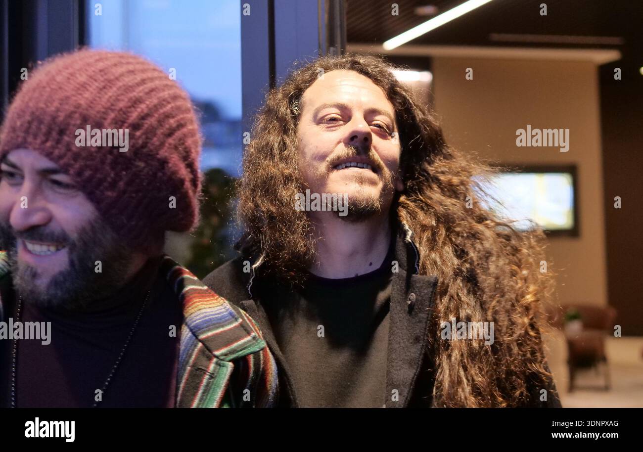ERmanno Carla of Negramaro meets fans before the concert at the Arena ...