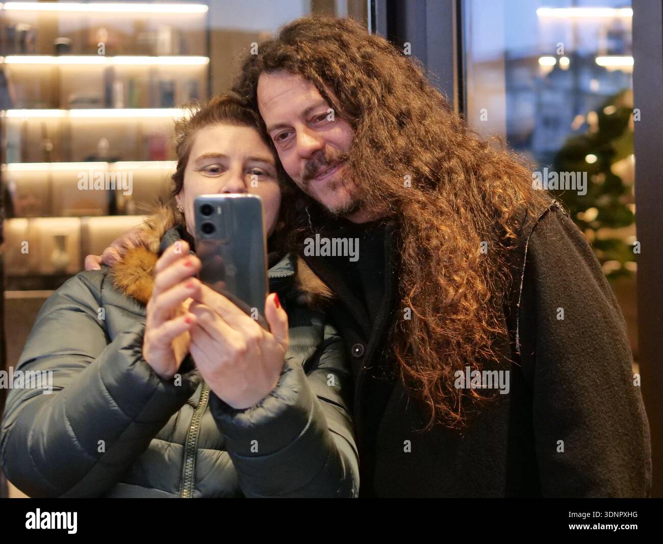 ERmanno Carla of Negramaro meets fans before the concert at the Arena ...
