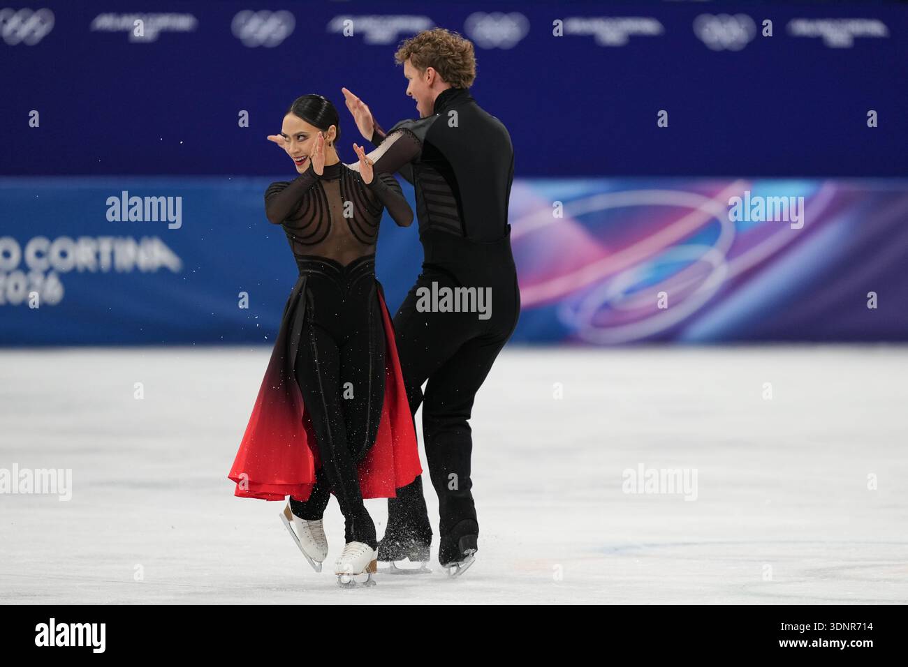 Madison Chock and Evan Bates of the United States compete during the ...