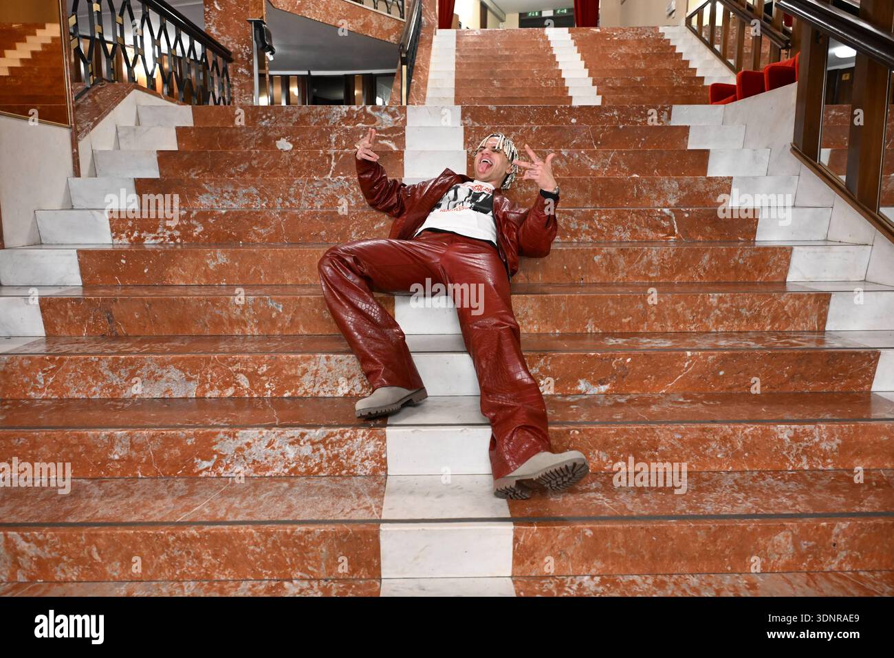 Sanremo: 76th Italian Song Festival. Fifth day of rehearsals. Pictured ...